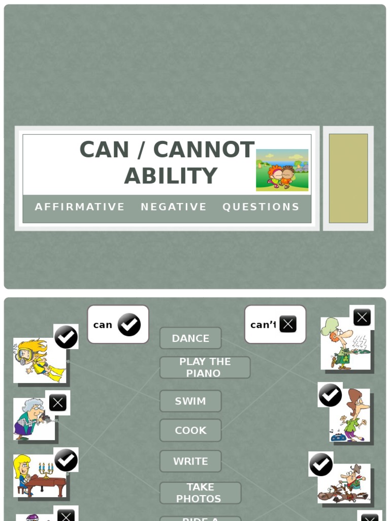Can / Cannot Ability: Affirmative Negative Questions | PDF