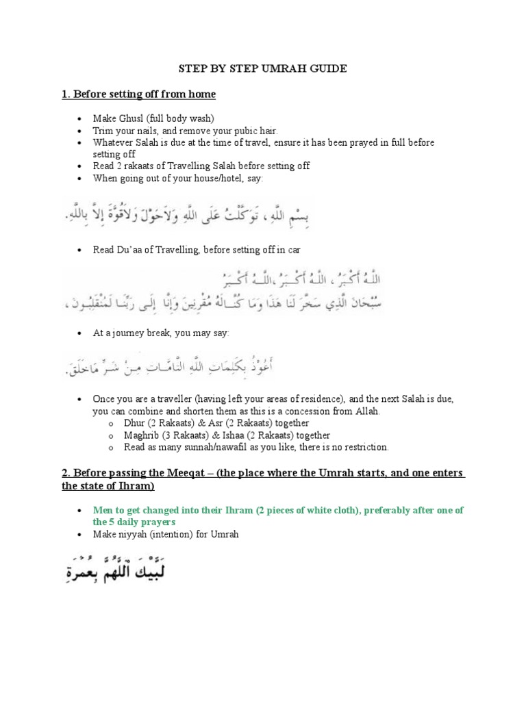 Step by Step Umrah Guide Short | PDF | Hajj | Islamic Behaviour And ...