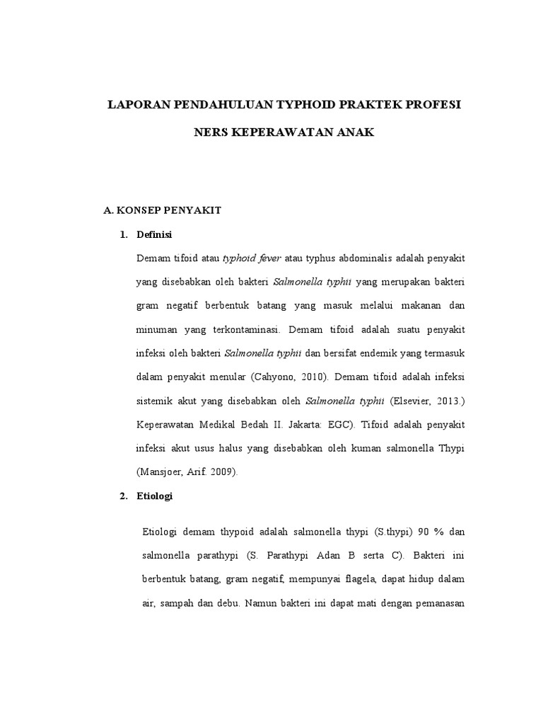 LP Typoid | PDF | Pengembangan Diri | Kesehatan Holistik