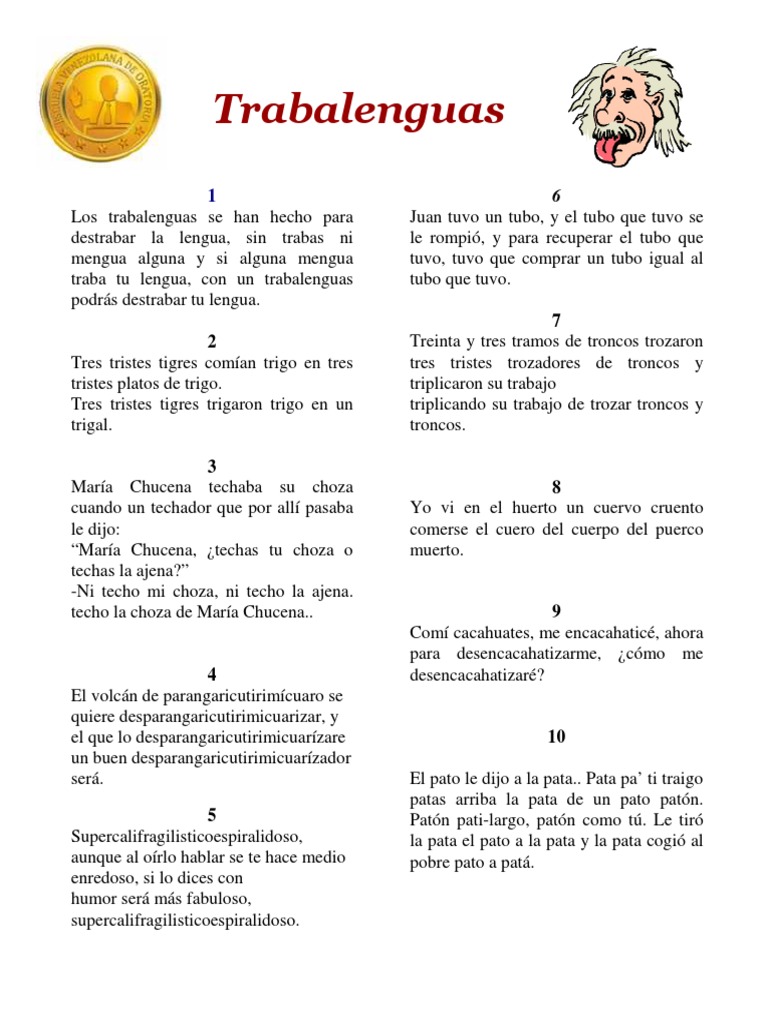 2.3 Trabalenguas | PDF