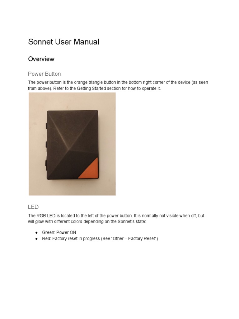 Sonnet User Manual v0.4 PDF | PDF | Radio | Usb
