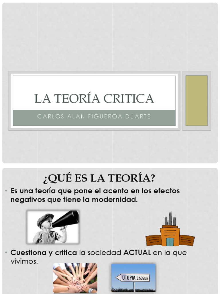 Teoría Crítica: Orígenes y Críticas Sociales | PDF | La teoría crítica ...