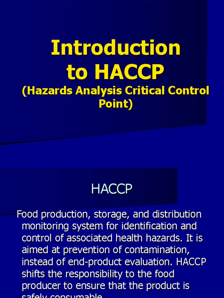 To Haccp: (Hazards Analysis Critical Control Point) | PDF | Hazard ...