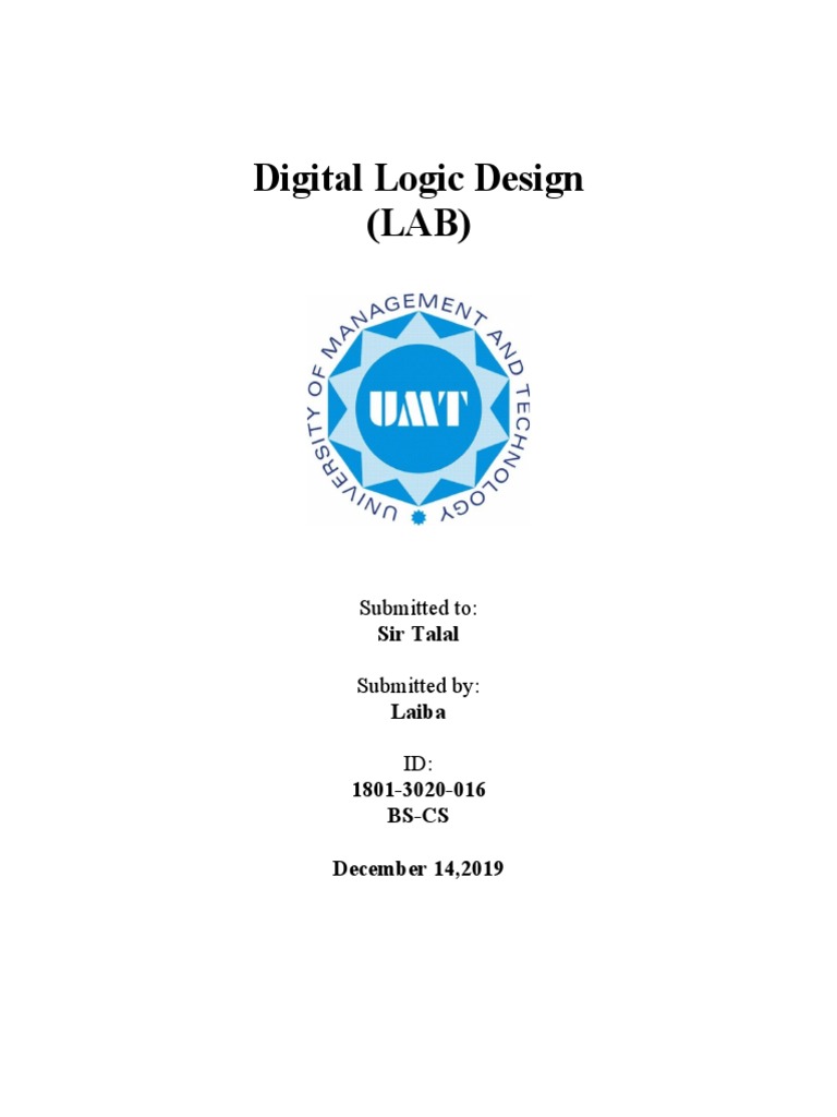 Digital Logic Design (LAB) : Sir Talal | PDF