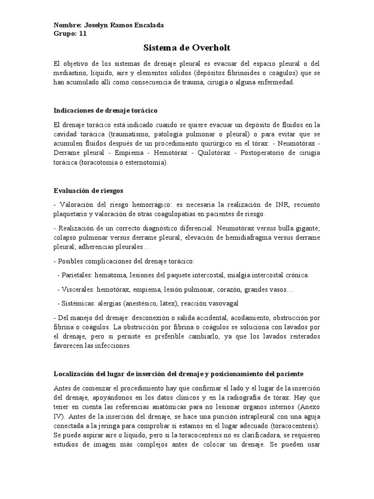 Sistema de Overholt | PDF | Neumología | Medicina