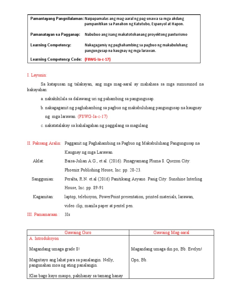 3is LESSON PLAN | PDF