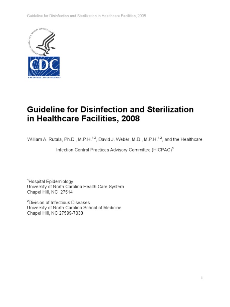Cdc-Guideline For Disinfection and Sterilization in Health-Care ...