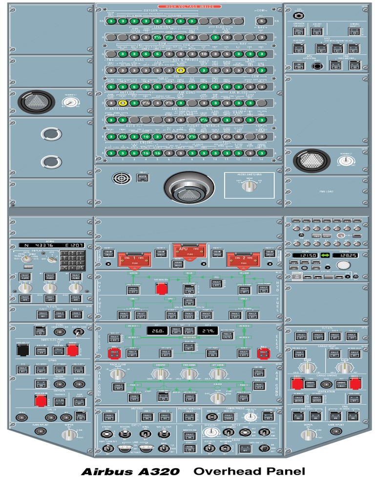 A320-Overhead Panel PDF | PDF | Computers