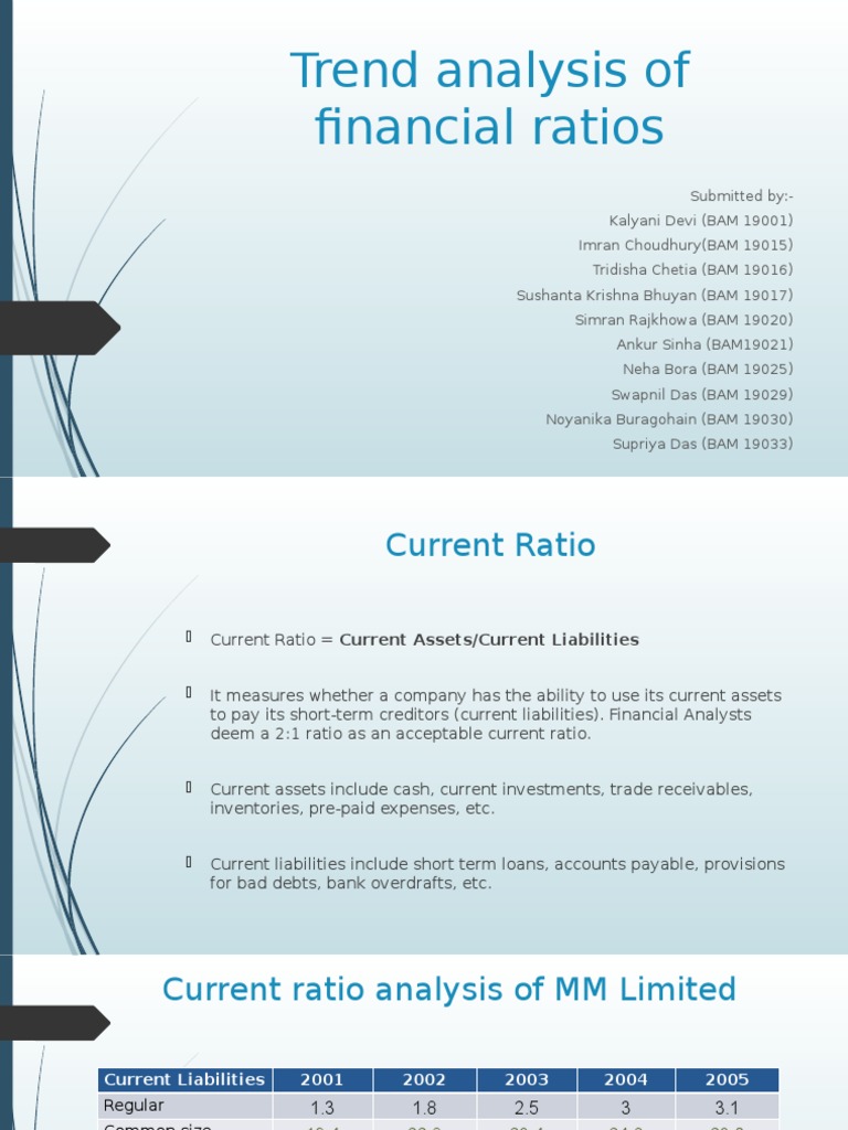 Trend Analysis of Financial Ratios | PDF | Current Liability | Debt