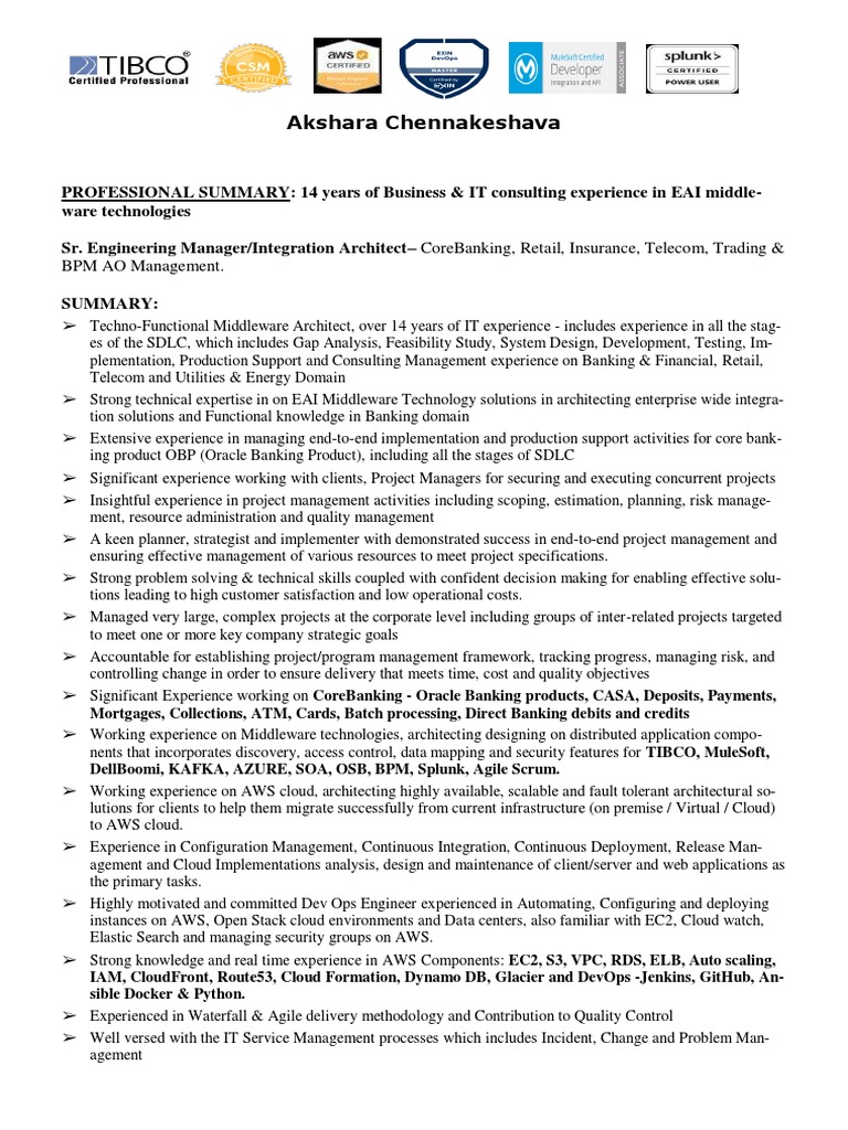 Akshara Chennakeshava Resume | PDF | Service Oriented Architecture | Cloud Computing