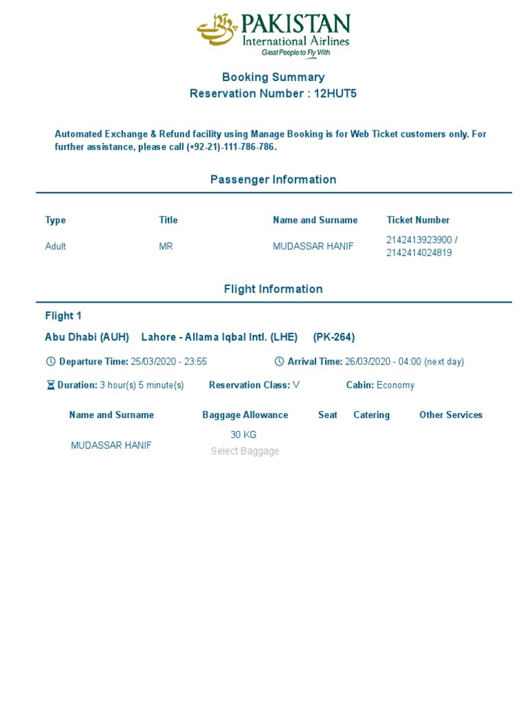 Ticket Sample Pia | PDF