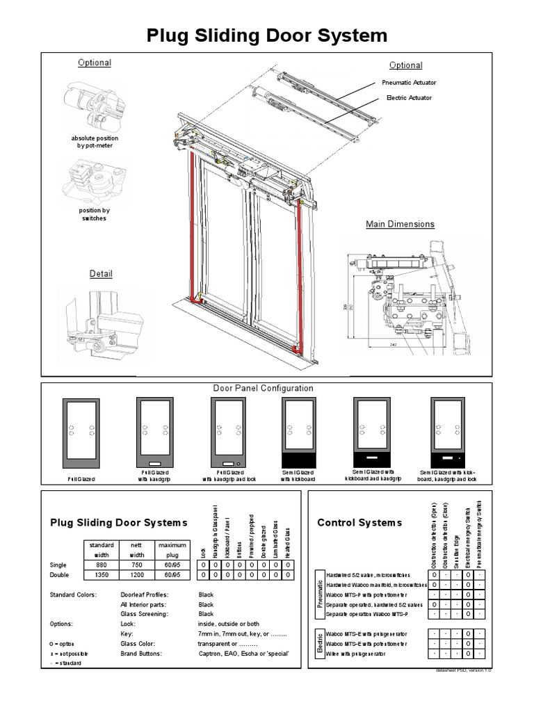Plug Sliding Door System: Optional Optional | PDF | Machines ...