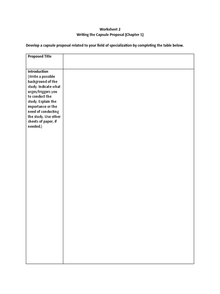 Worksheet 2 Methods of Research | PDF