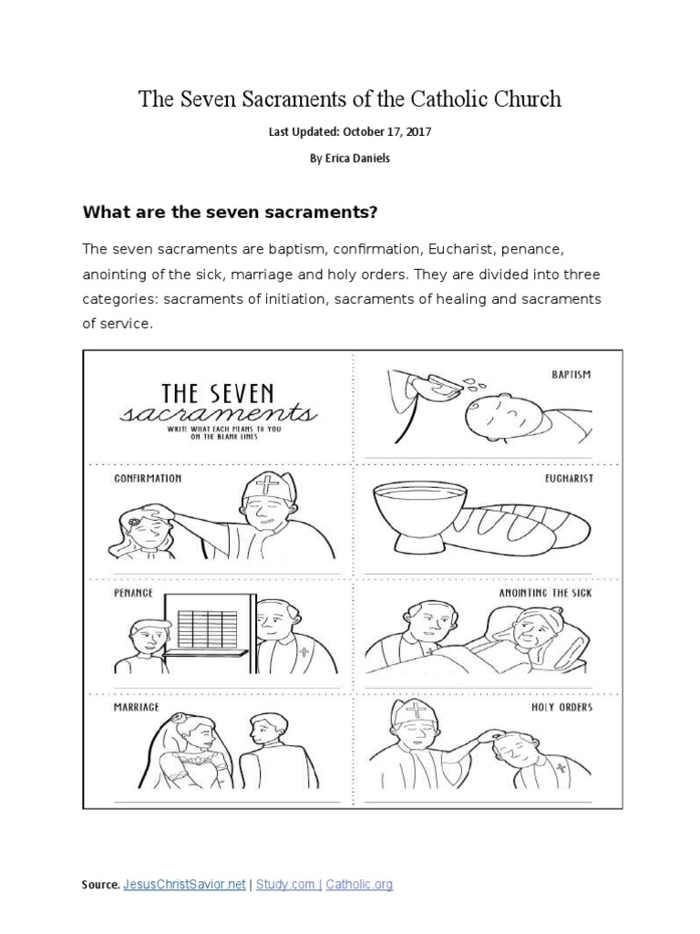 The Seven Sacraments of The Catholic Church | Download Free PDF ...