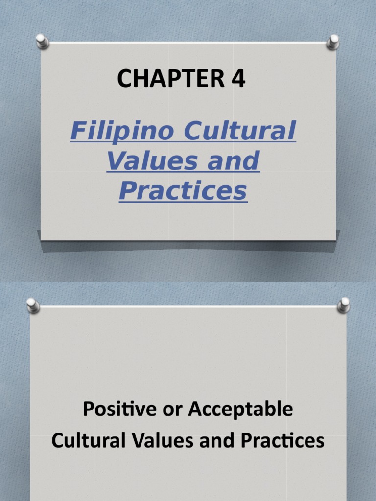 Filipino Cultural Values and Practices | PDF | Karma | Value (Ethics)