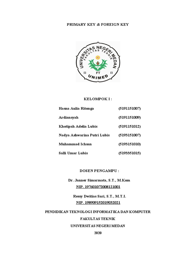 Sistem Basis Data (Primary Key & Foreign Key) | PDF