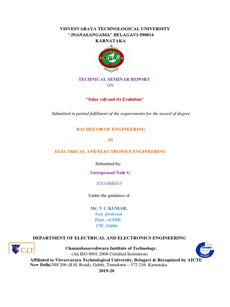 Solar Cell Report New PDF | PDF | Thin Film Solar Cell | Solar Cell