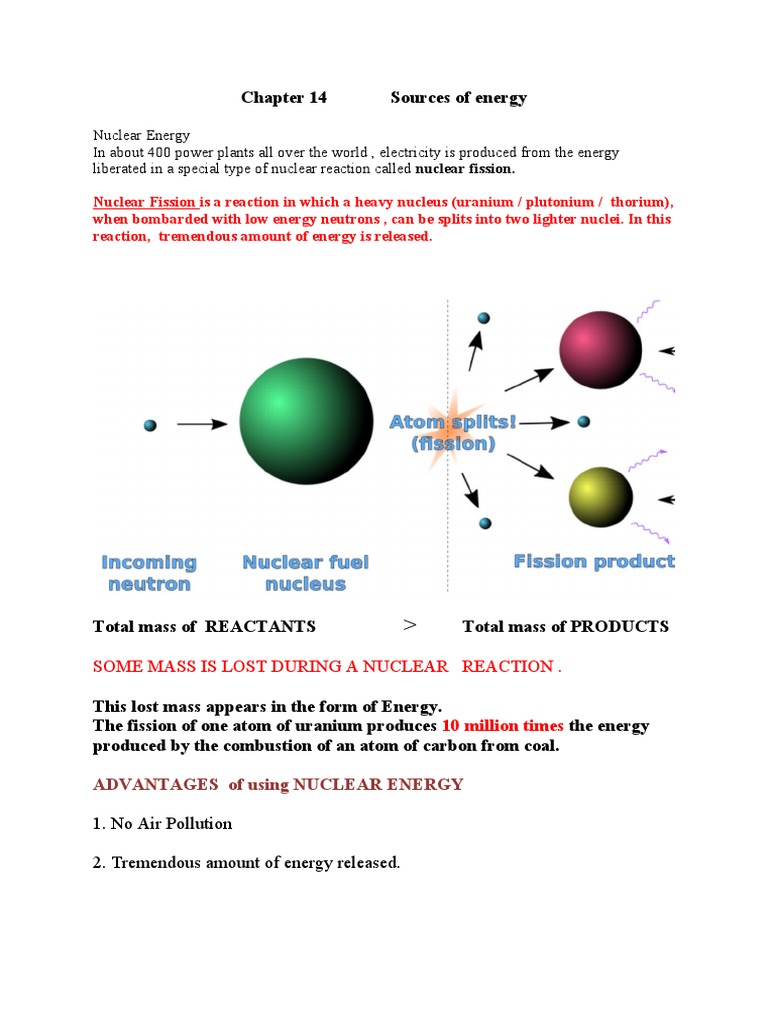 Chapter 14 Nuclear Energy | PDF