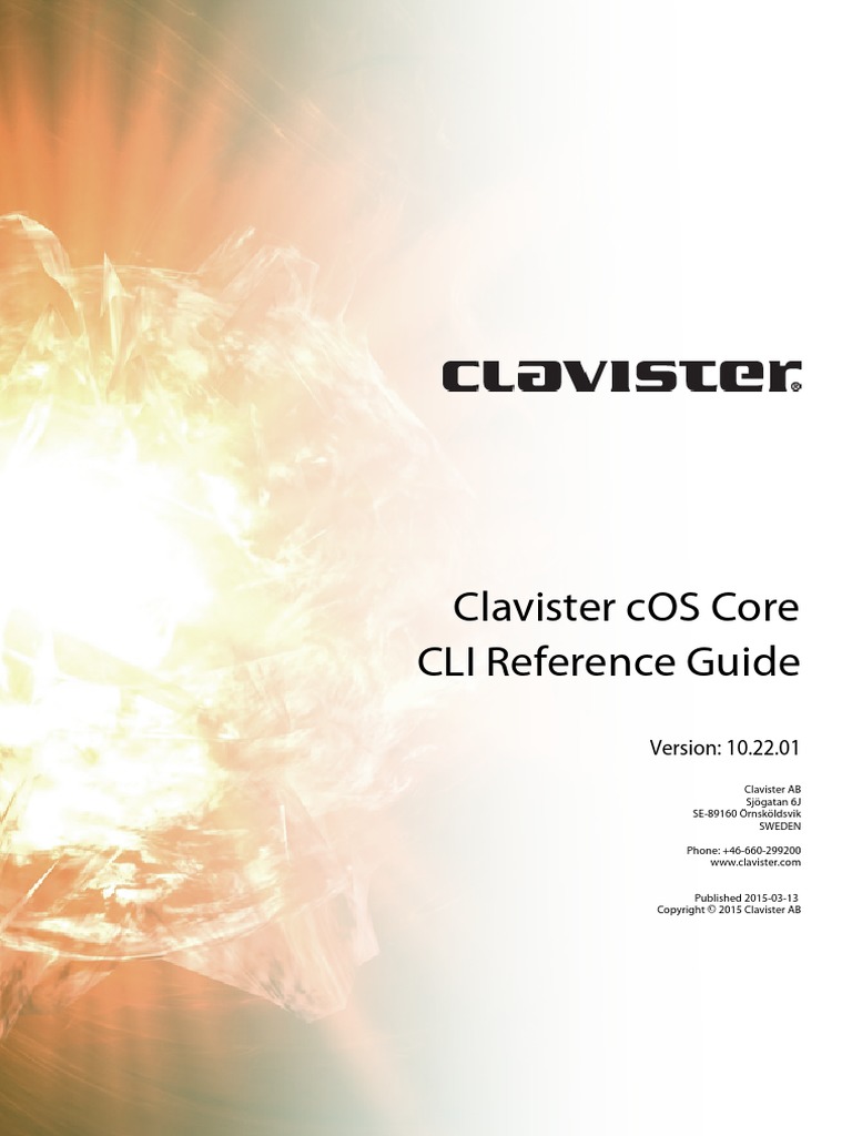Clavister PRD Clavister Cos Core 10 22 01 Cli Reference Guide en | PDF | Command Line Interface ...