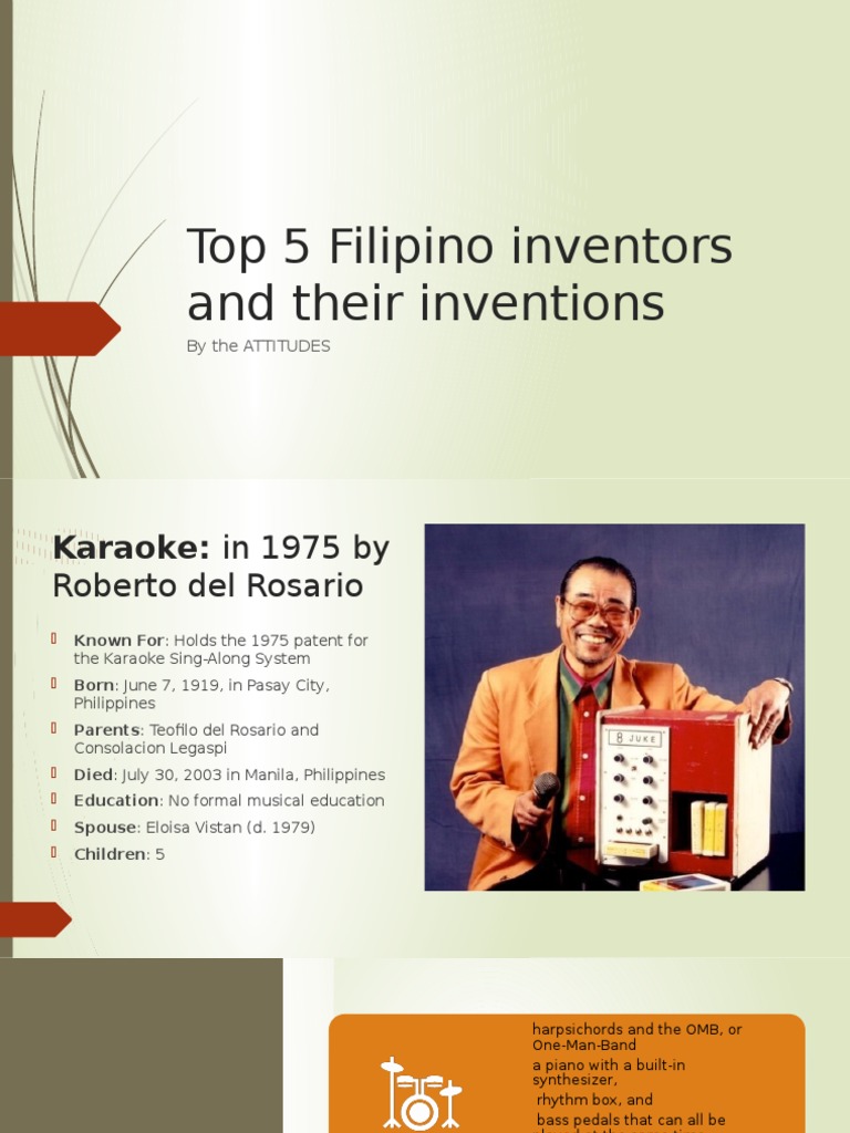Top 5 Filipino Inventors and Their Inventions: by The Attitudes | PDF ...
