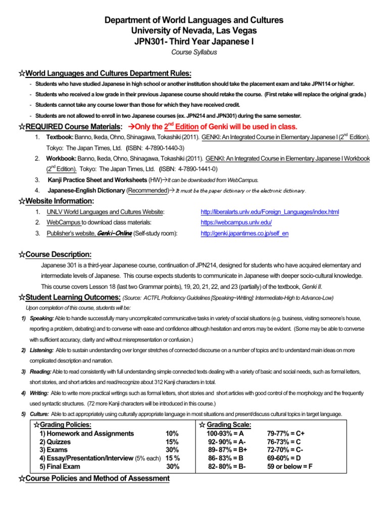 JPN 301 | PDF | Academic Dishonesty | Test (Assessment)