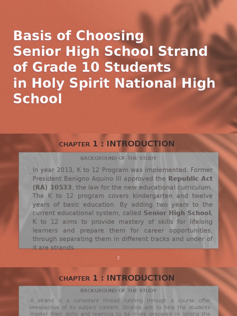 Choosing Senior High School Strands | PDF | Survey Methodology ...