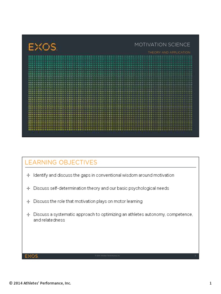 Motivation Science | PDF | Motivation | Motivational