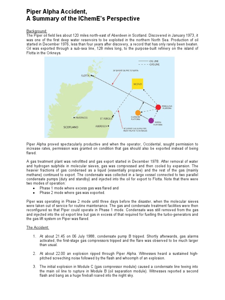 Piper Alpha Disaster Analysis | PDF | Underwater Diving | Pump
