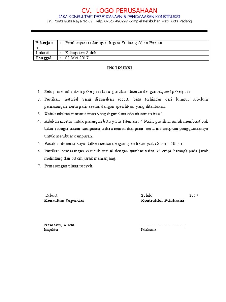 Contoh Instruksi | PDF