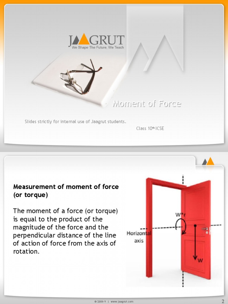 10ICSE PPT Moment of Force | PDF | Torque | Lever