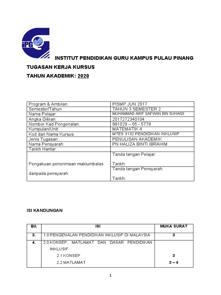 Penulisan Akademik Arif Safwan | PDF