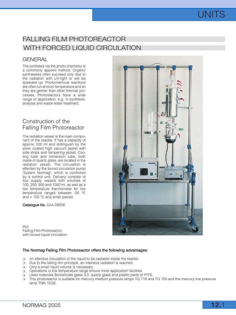 Falling FIlm Photoreactor With Forced Circulation - Normag (GMM) PDF ...
