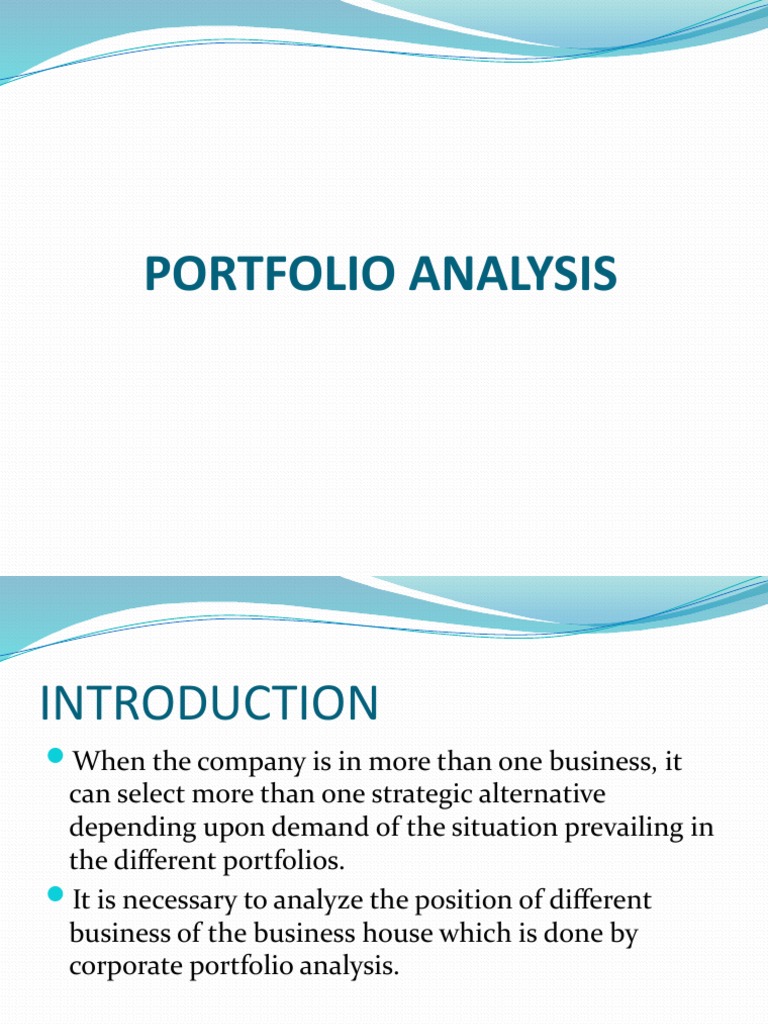 Portfolio Analysis | PDF | Economies | Business
