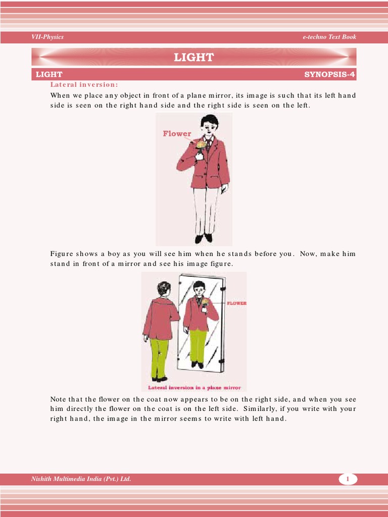 Understanding Lateral Inversion in Mirrors | PDF | Sphere | Mirror