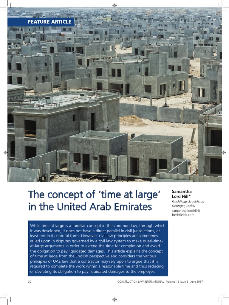 Time at Large Concept in UAE | PDF | Liquidated Damages | Damages