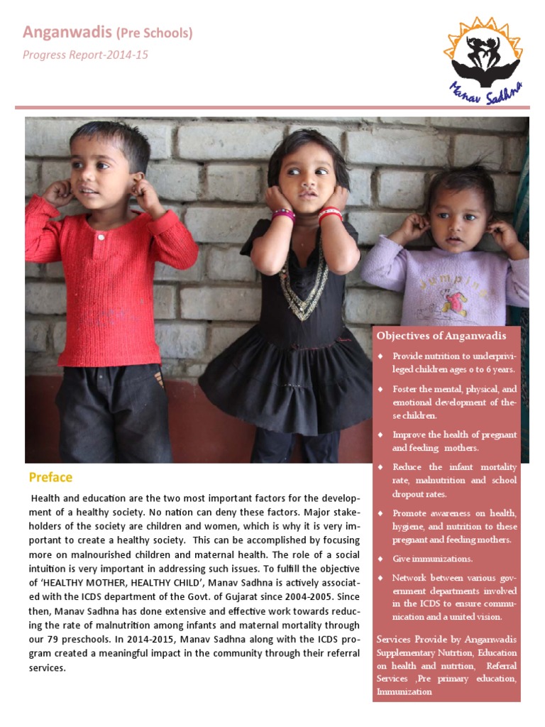 ANGANWADI REPORT-2014-15 - Full Report | PDF | Malnutrition | Breastfeeding