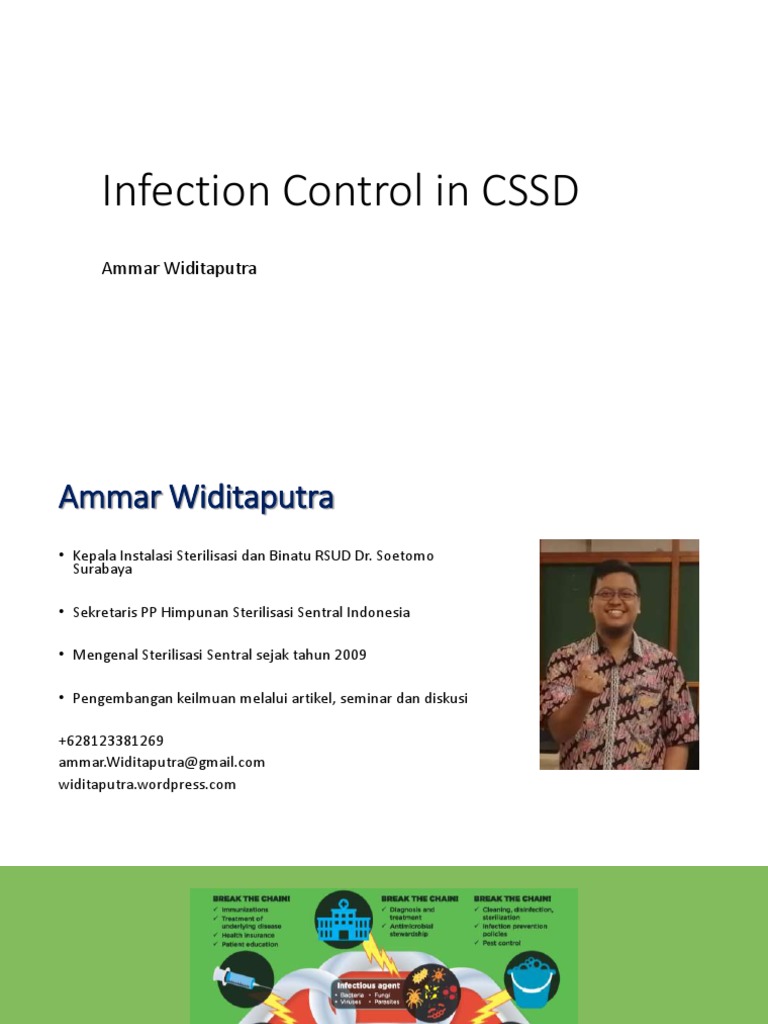 Surabaya - PPI RSDS - Infection Control in CSSD | PDF | Sterilization (Microbiology) | Personal ...