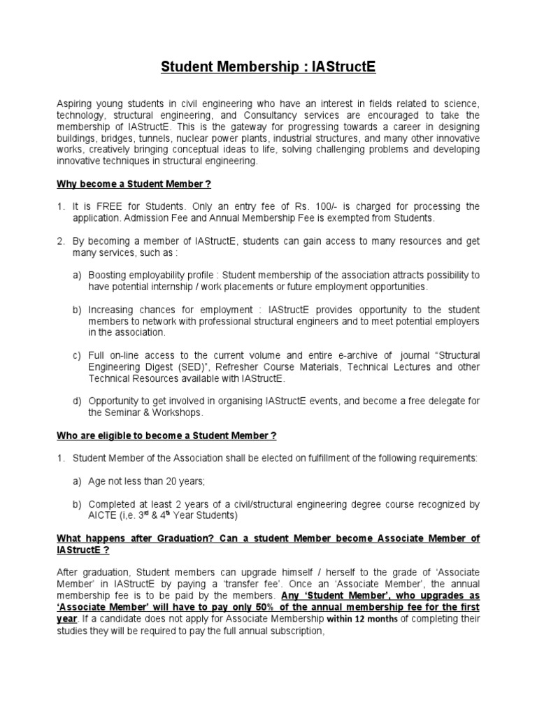Student Pathway to IAStructE Membership | PDF | Students | Engineering