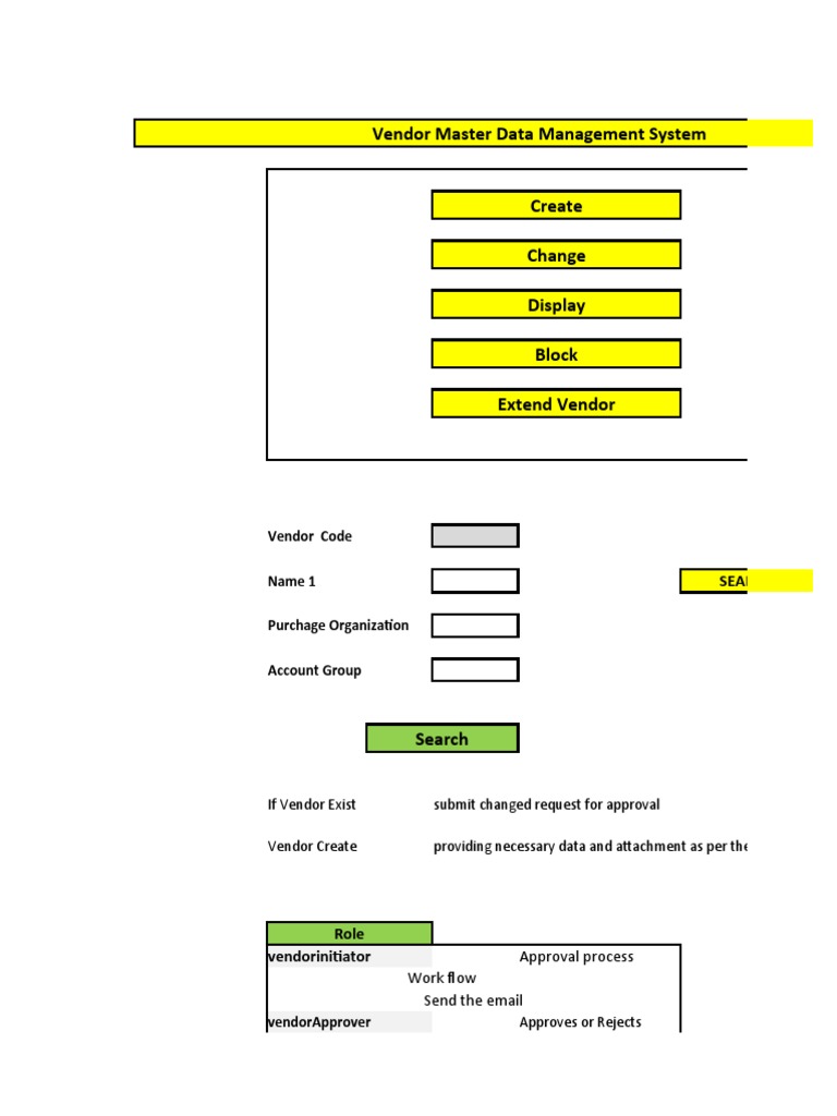 Vendor Master Data Management System: Search | PDF | Cheque | Value ...