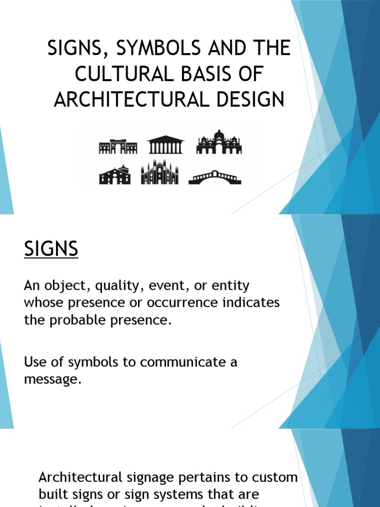 Signs Symbols and The Cultural Basis of Architectural Design | PDF
