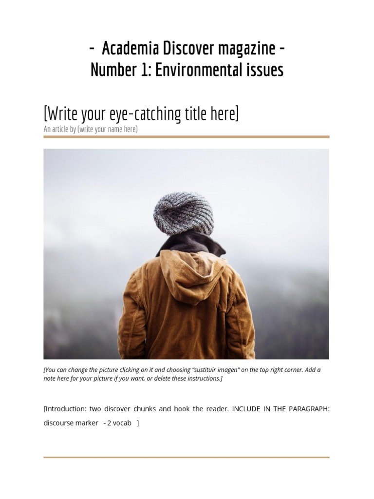 (Write Your Eye-Catching Title Here) : - Academia Discover Magazine ...