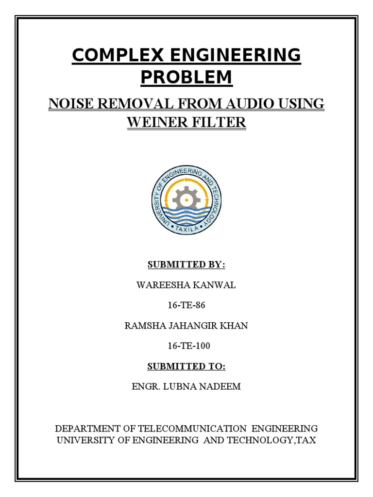 Complex Engineering Problem | PDF | Telecommunications Engineering ...