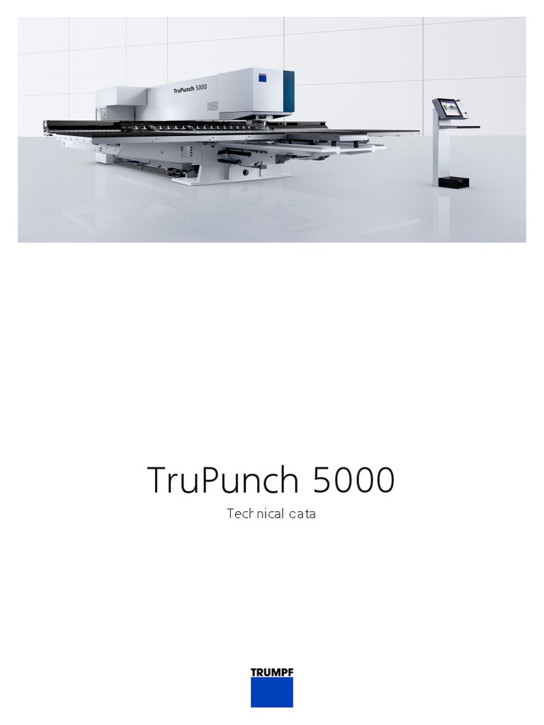 TRUMPF Technical Data Sheet TruPunch 5000 | PDF