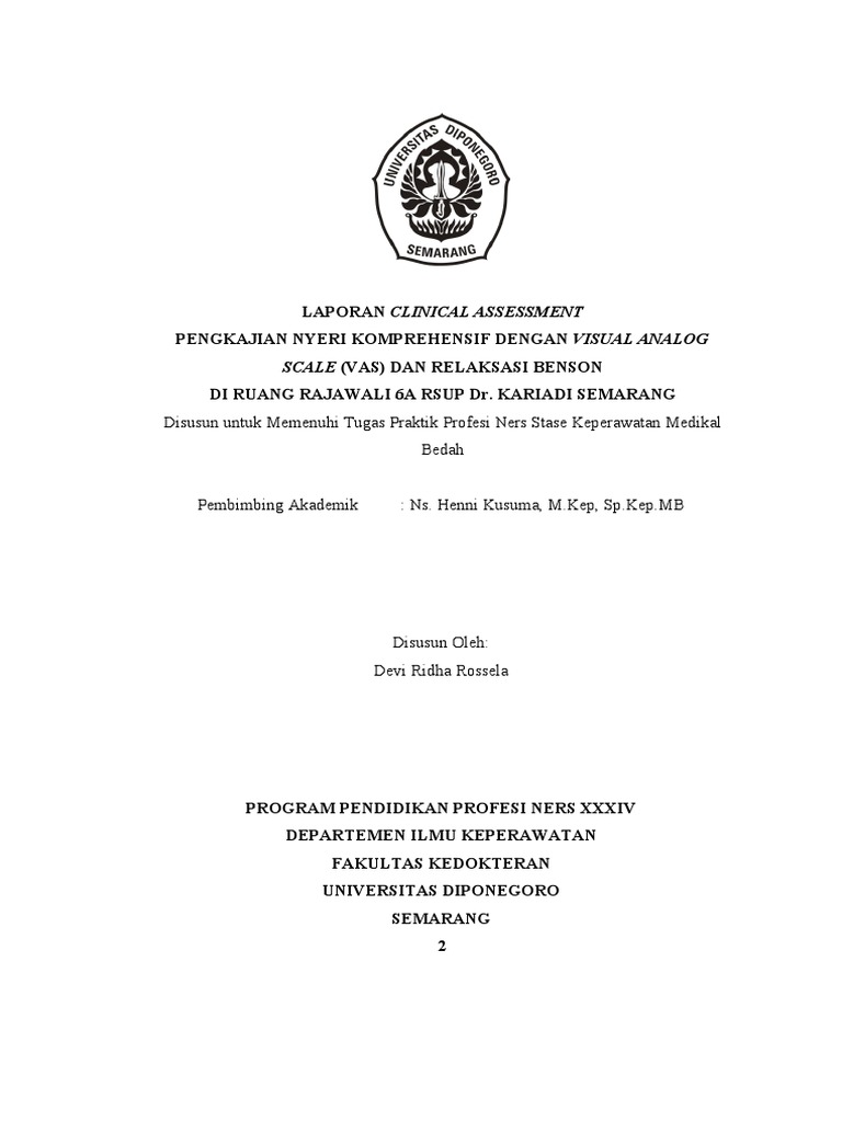 Laporan Clinical Assessment 6a KMB | PDF