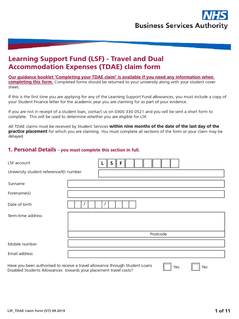 Learning Support Fund (LSF) - Travel and Dual Accommodation Expenses ...