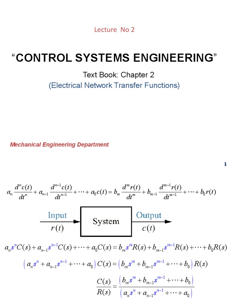 Electrical Network Transfer Functions | PDF | Systems Theory | Electronic Circuits