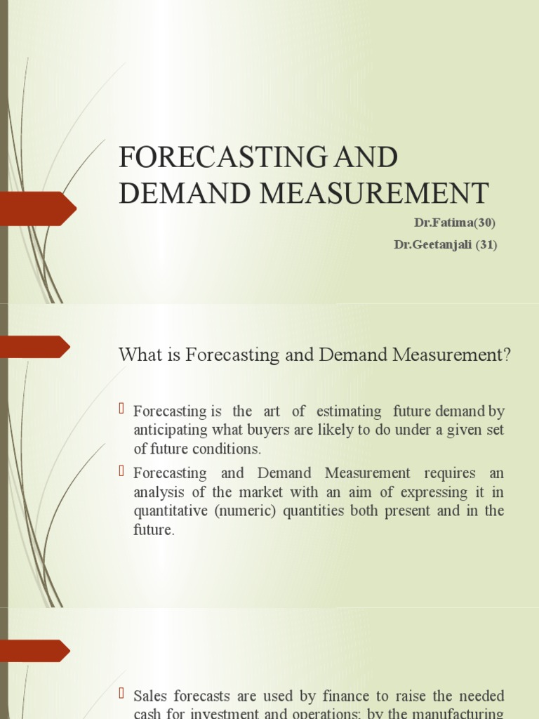 Forecasting and Demand Measurement | Download Free PDF | Demand ...