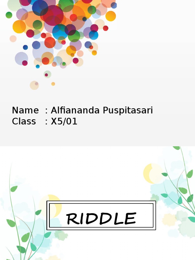 Riddles and Their Functions: An Analysis of Types, Examples, and ...