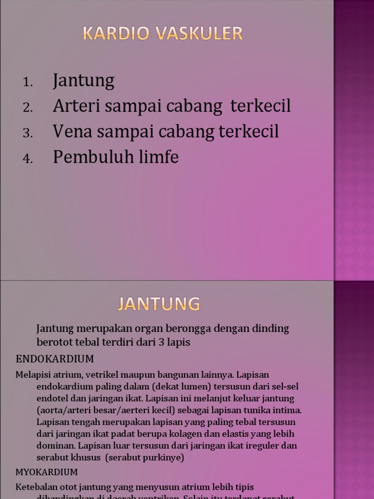 Kardio Vaskuler | PDF | Sains & Matematika