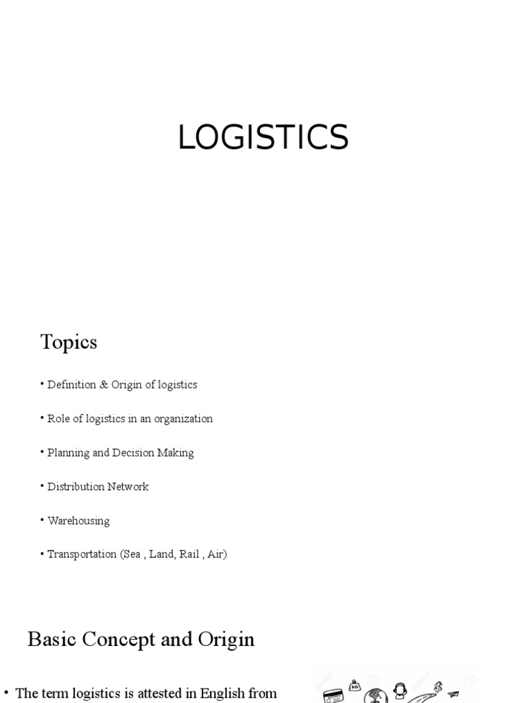 Logistics Overview and Strategies | PDF | Logistics | Warehouse